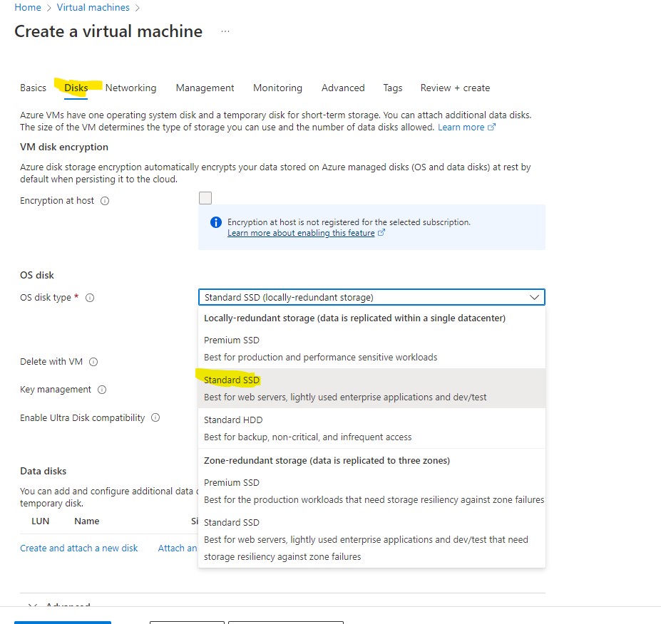 Azure Standart SSD Nedir MSGurusu